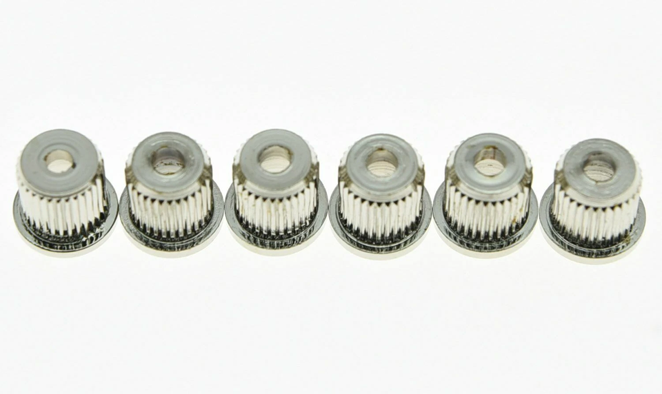 KAISH 6x Nickel Guitar String Thru Body 5/16" String Ferrules fit USA ...