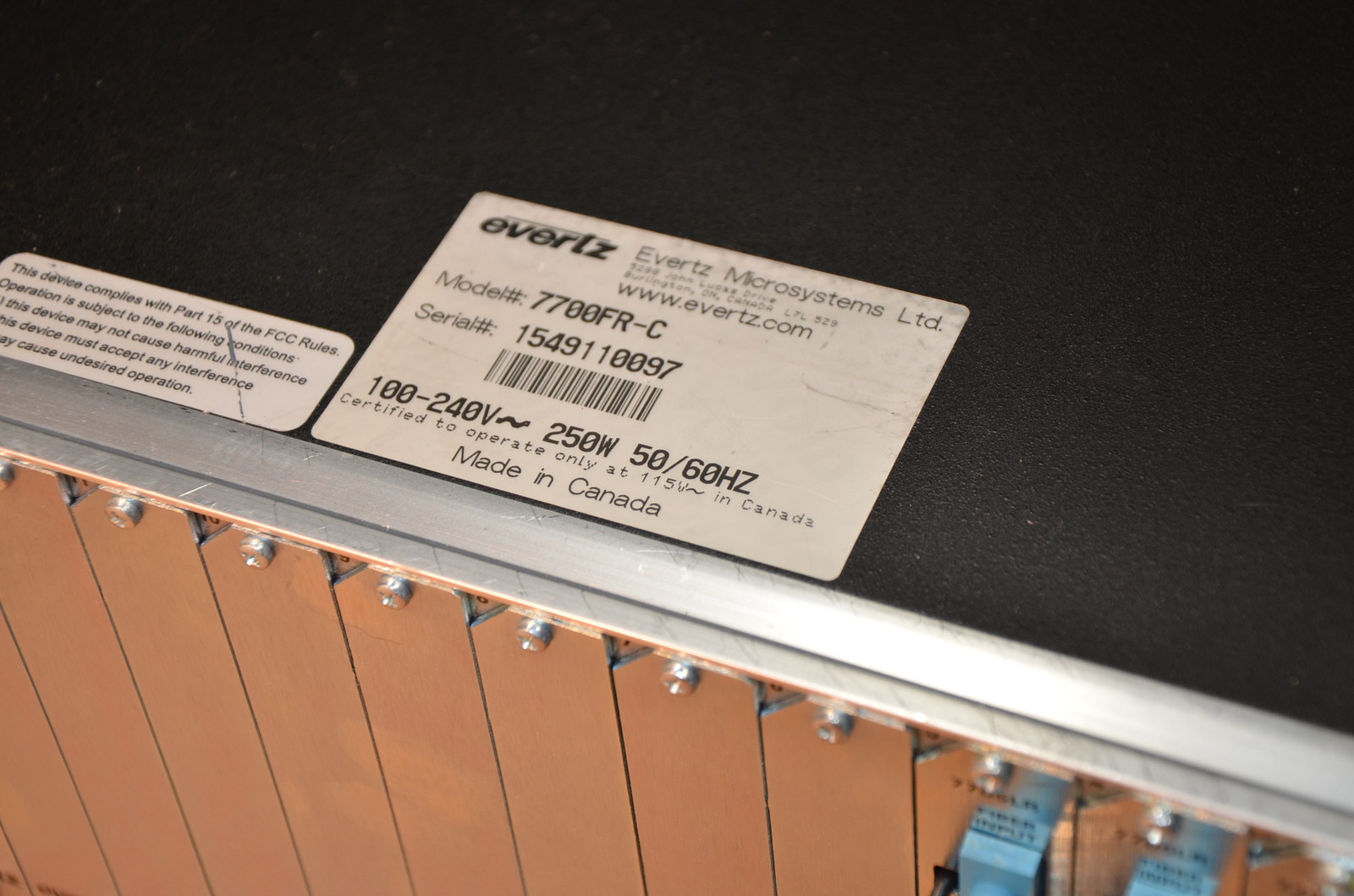 Evertz Microsystems 7700FR-C Mainframe & 7705LR 7705LTA13 7700 BCP-TA 20C | eBay