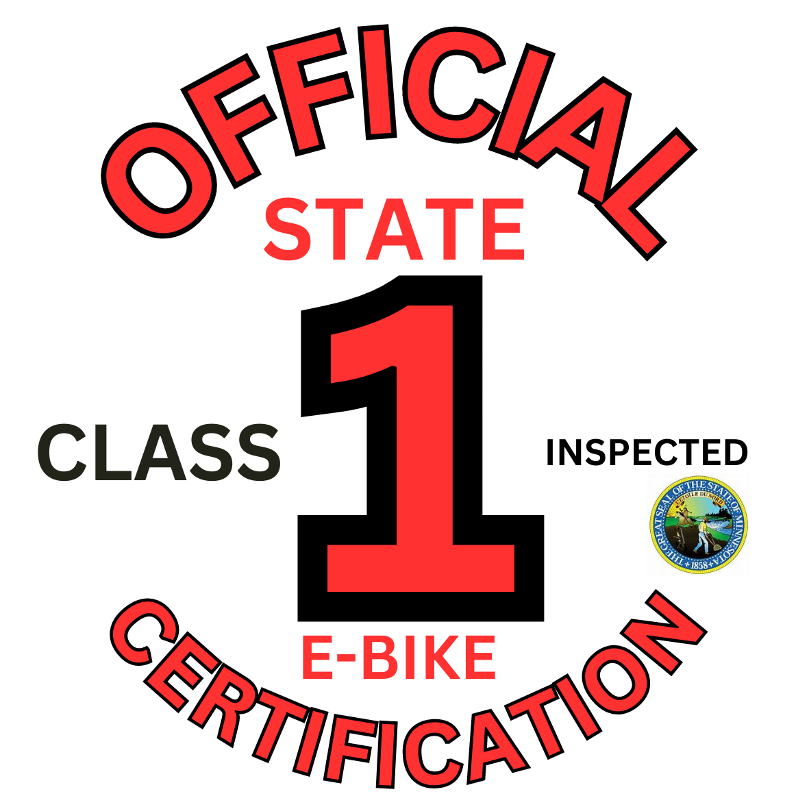 Class 1 E-Bike Class 1 E-Bike Sticker - Durable & Weatherproof Decal | eBay