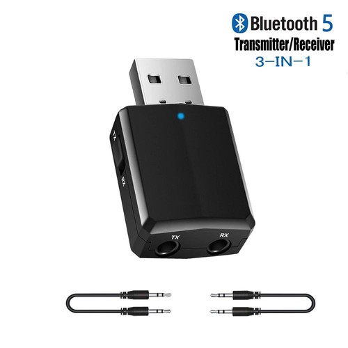 Sound Card 3 in 1 Bluetooth 5.0 Adapter USB Transmitter Music Audio ...