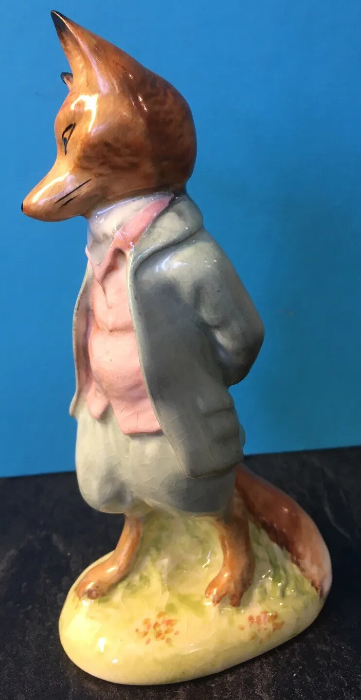 Beswick BEATRIX POTTER Figure - FOXY WHISKERED GENTLEMAN - Gold back ...