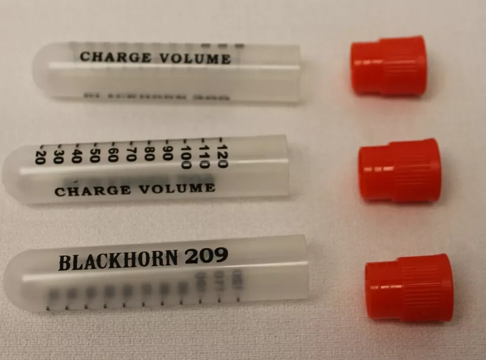 6 Blackhorn 209 Black Powder Graduated Measuring Charge Tubes For ...