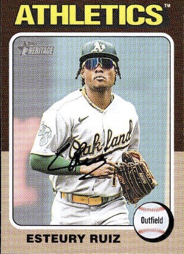 2024 Topps Heritage #300 Estuary Ruiz Oakland Athletics Baseball | eBay