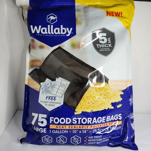 Wallaby 75 Food Gallon Storage Bags Heat Sealable Polyster Film 10"x14" 5 Mil | eBay