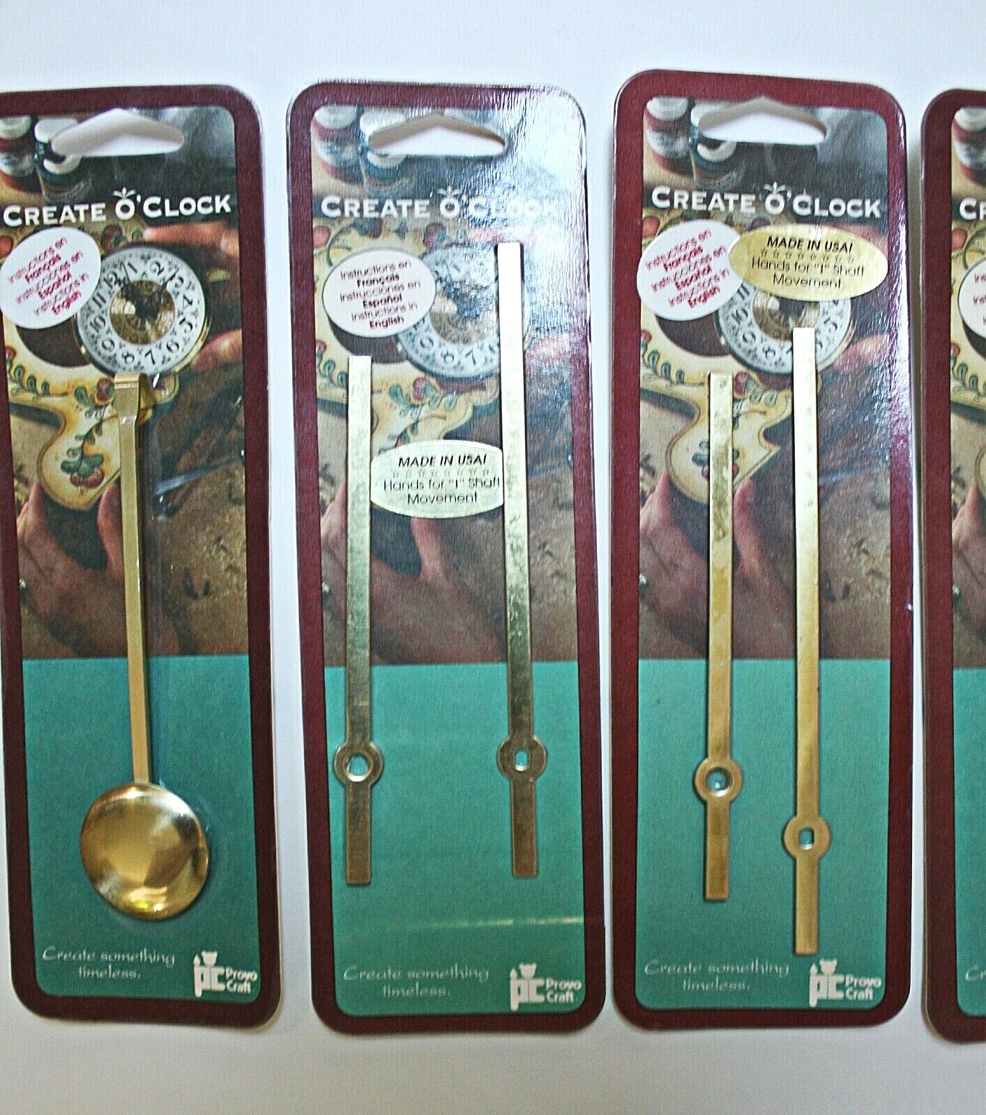 NEW PROVO CRAFT 7 Pc. Create O'Clock Clock Parts Hands Pendulum Hour ...