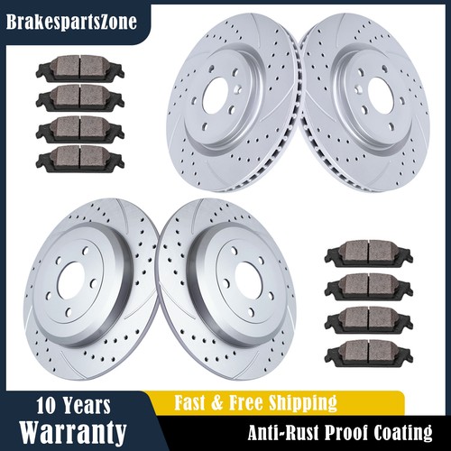 Front and Rear Brake Rotors Pads Kit for Ford Explorer Lincoln MKS MKT ...