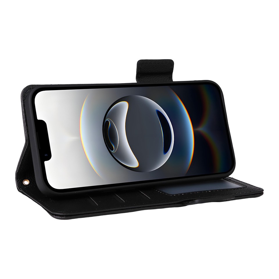 For iPhone 16e, Luxury Wallet Flip Leather Stand Card Slots Soft Case ...