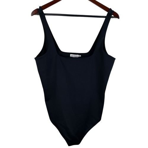 Good American Size 2XL Black Square Neck Tank Bodysuit Thong Plus Size ...