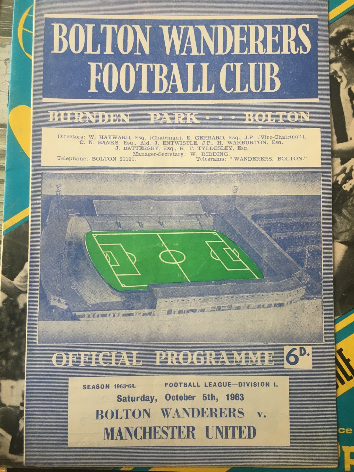 Bolton Wanderers HOME programmes 1950s 1960s League & Cup | eBay