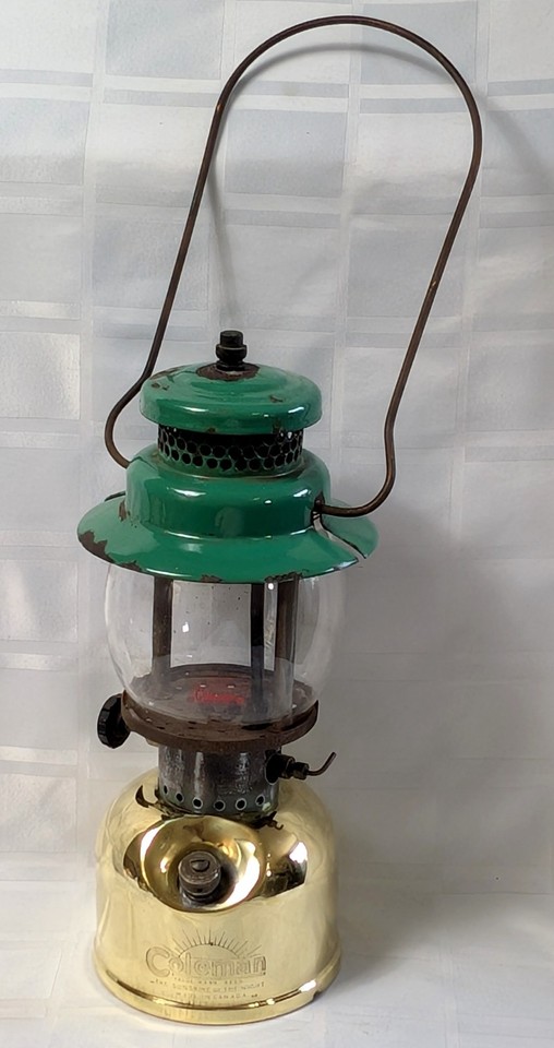 COLEMAN LANTERN MODEL 242B BRASS/SEA FOAM GREEN CANADA D 1946 | eBay