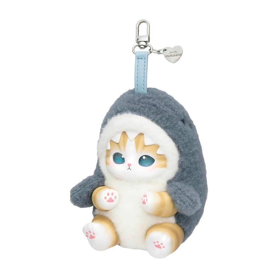 Mofusand Kiramekko Fluffy Kittens Shark Cat Samenyan Plush Keychain ...
