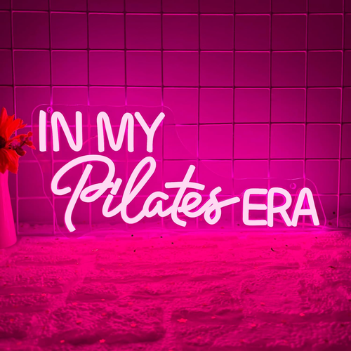 in My Pilates Era Neon Sign, Yoga Studio Neon Light USB Powered LED ...