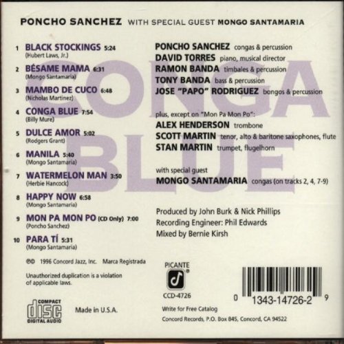 Conga Blue by Poncho Sanchez (CD, 1996) for sale online | eBay