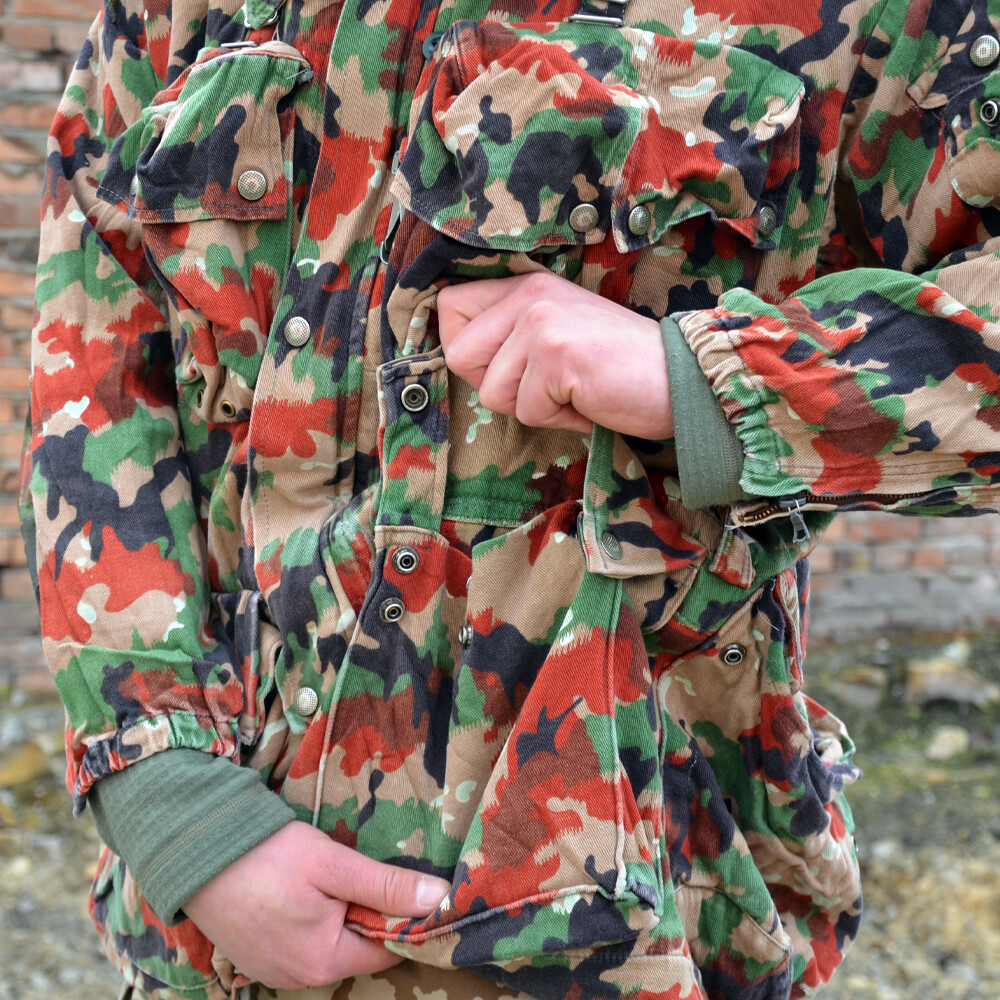 Original Swiss M70 Camo Field Jacket Surplus Alpentarn Alpenflage Coat ...