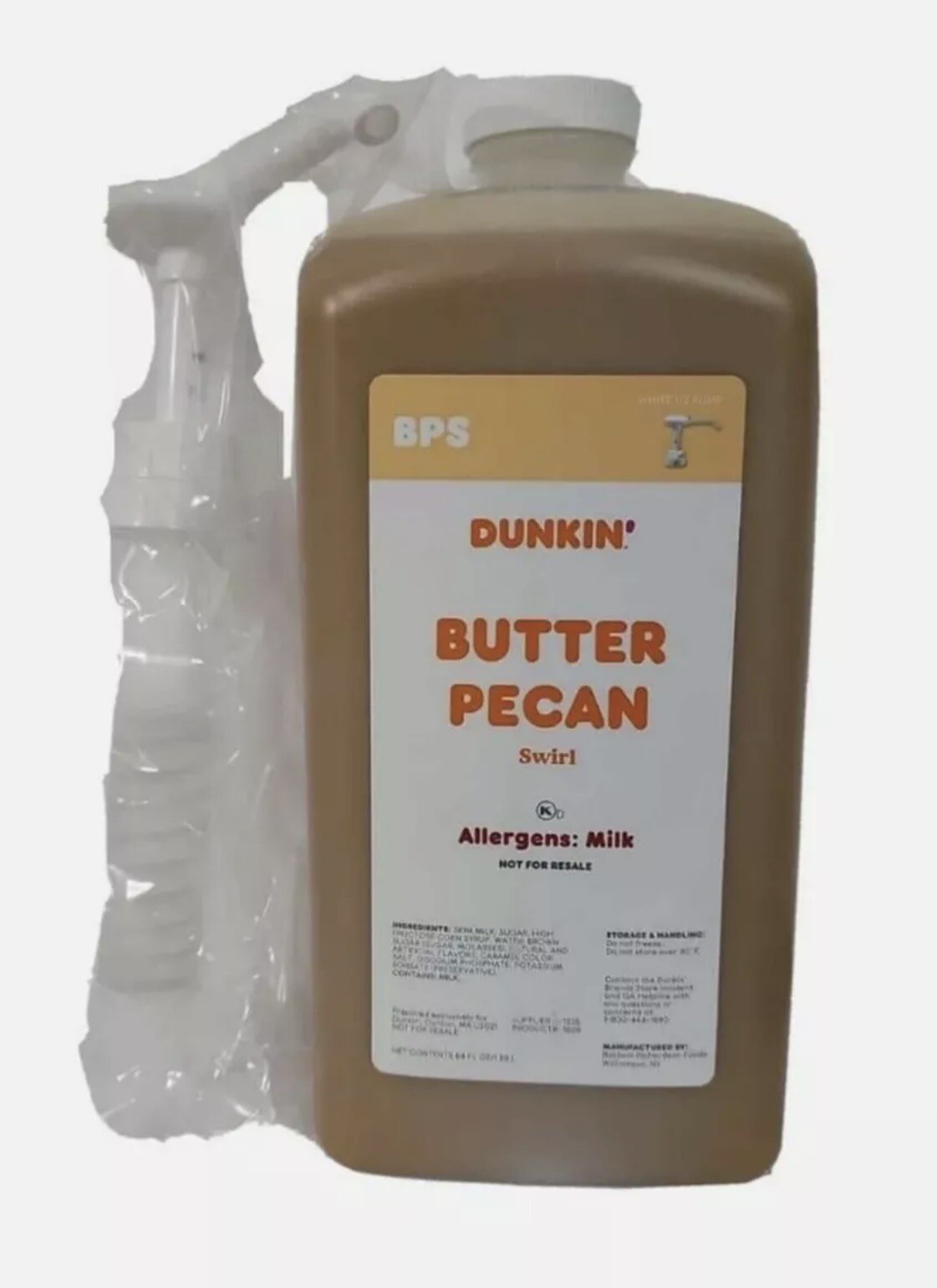 Dunkin Donuts Butter Pecan Swirl With Pump 64 oz Jug on sale | eBay