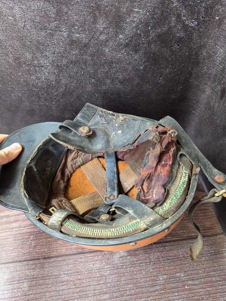 Vintage Rare Soviet Orange Motorcycle Helmet USSR Ukraine | eBay UK