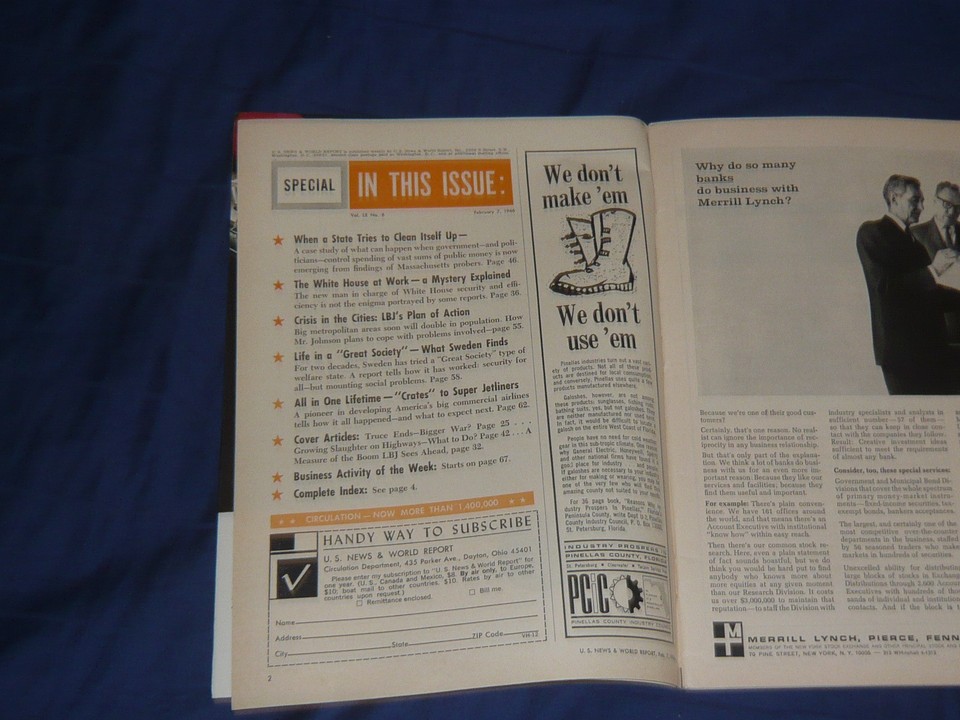 U.S. News & World Report Magazine / FEBRUARY 7 1966 / NO TRUCE BIGGER ...
