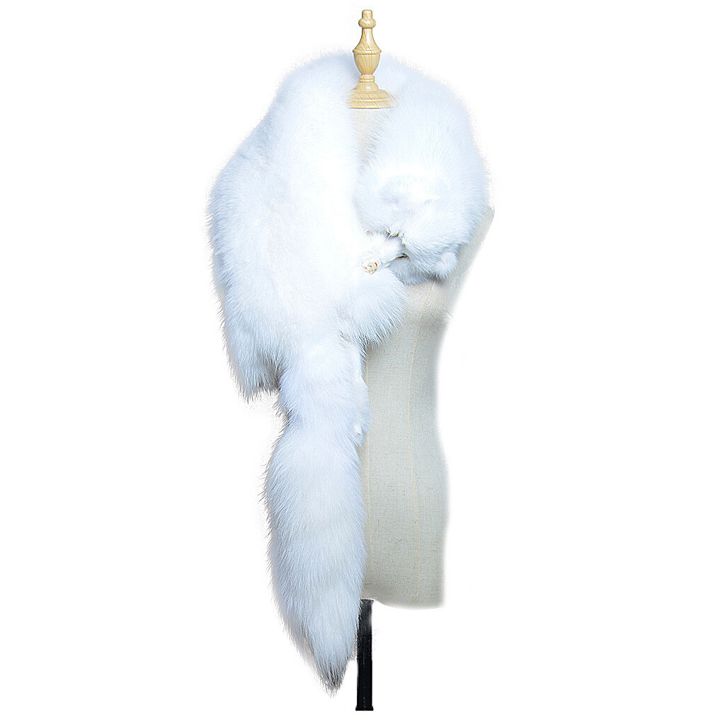 Fox hide Scarf Fur Whole Pelt Soft Dense Fur Wraps Winter Neck Warmer ...