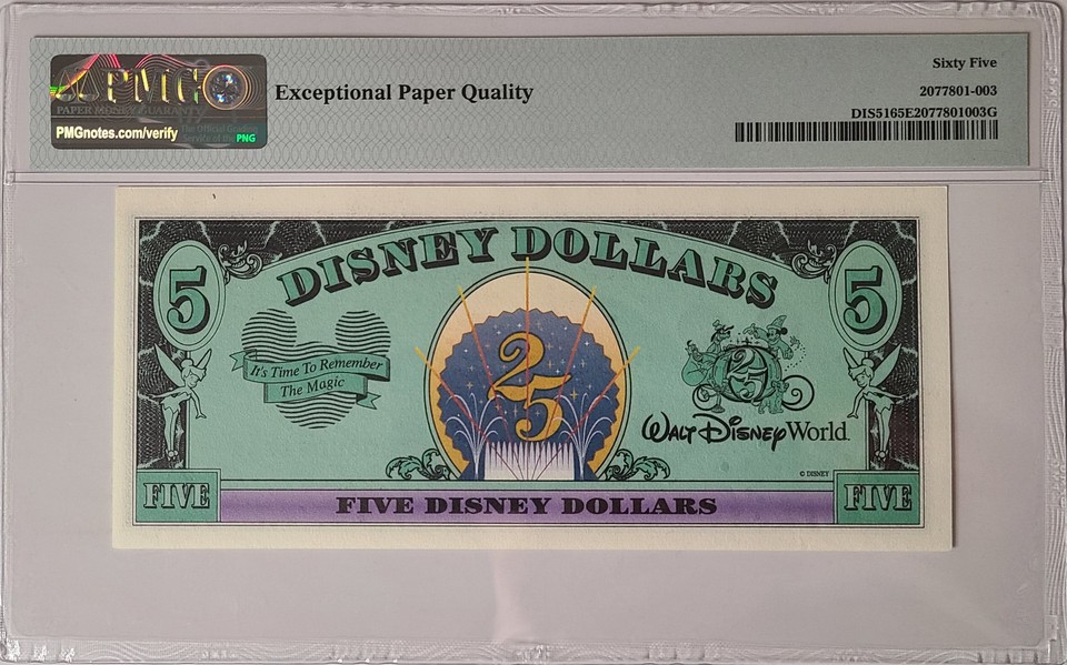 1997 DA Series $5 Goofy Disney Dollar - PMG 65 EPQ | eBay