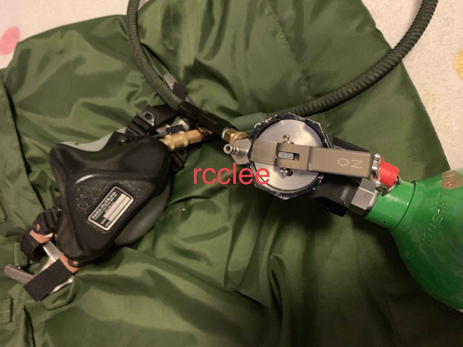 Gentex Military SEALS PJ SF PHAOS HALO helmet oxygen O2 mask regulator ...