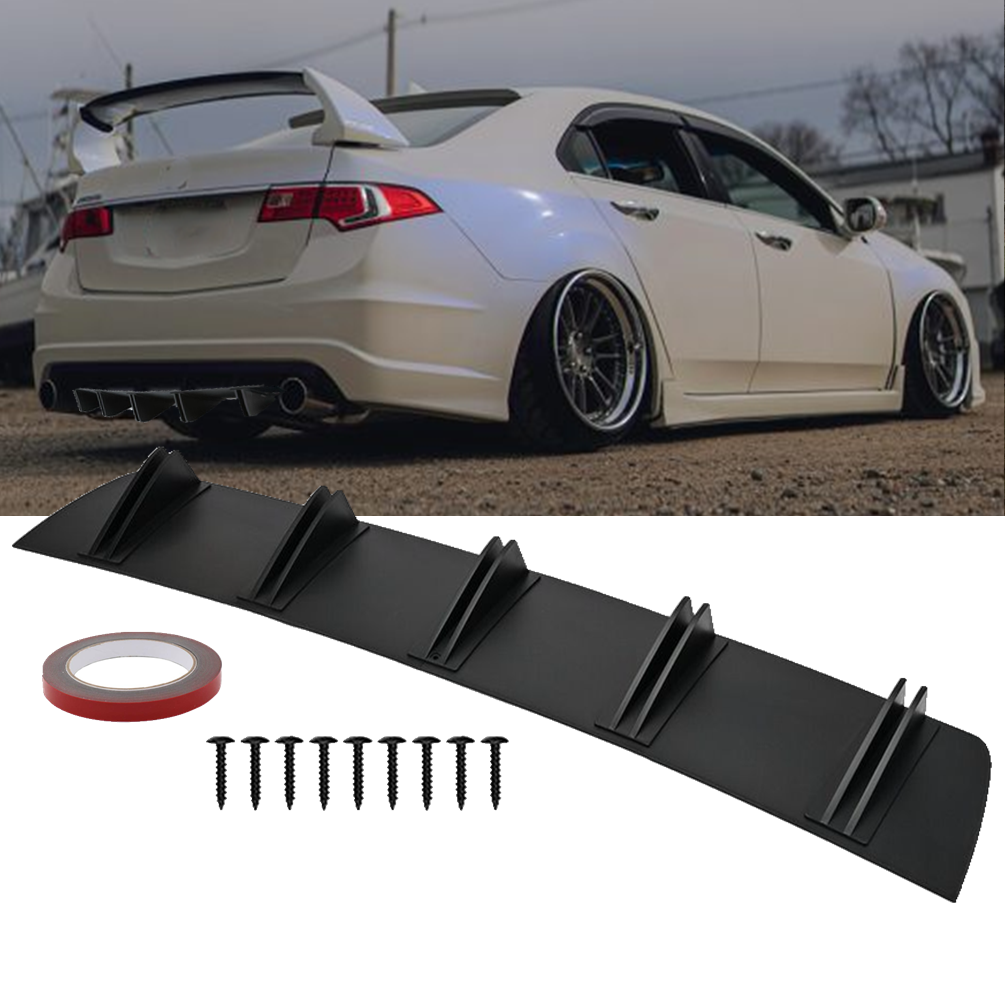 For Acura TSX Rear Lower Bumper Diffuser Chin Lip Splitter Shark 5-Fins ...