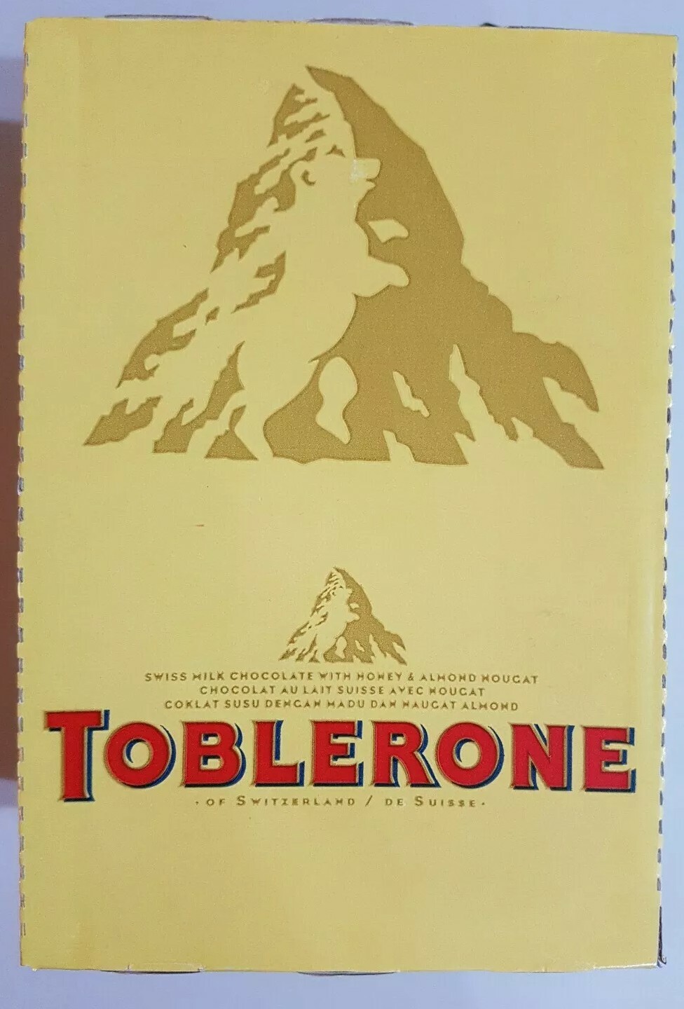 TOBLERONE MILK CHOCOLATE BARS. FULL BOX of 24x35g. BEST BEFORE 10/09 ...
