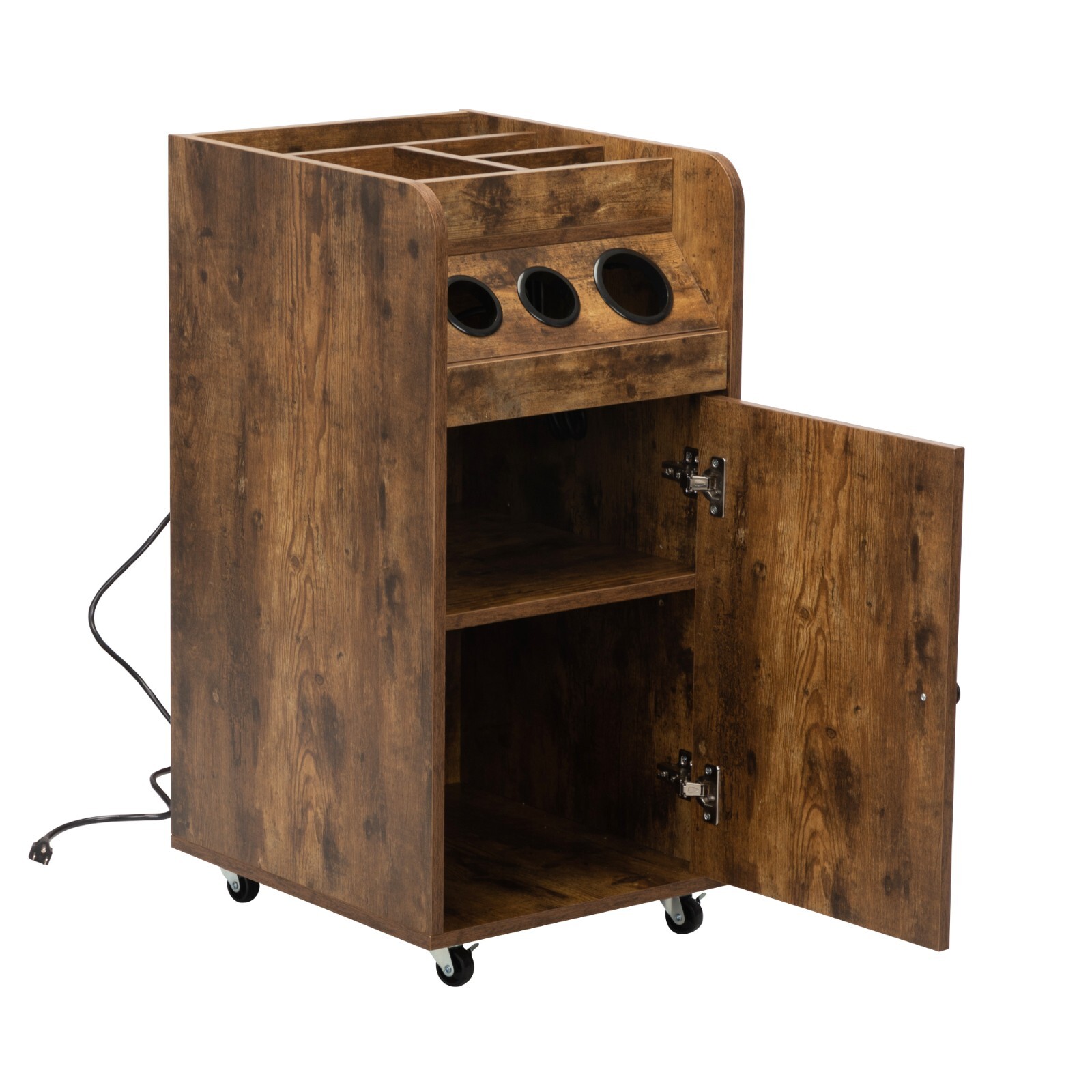 Hair Salon Trolley Wood Rolling Cart Salon Beauty Station Stylist ...