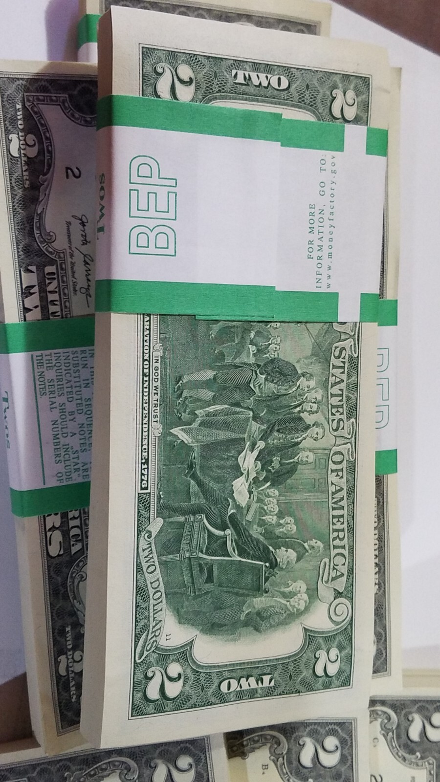 1 BEP Pack ($200) from the Stack! 100 Consecutive Two Dollar Bills. New ...