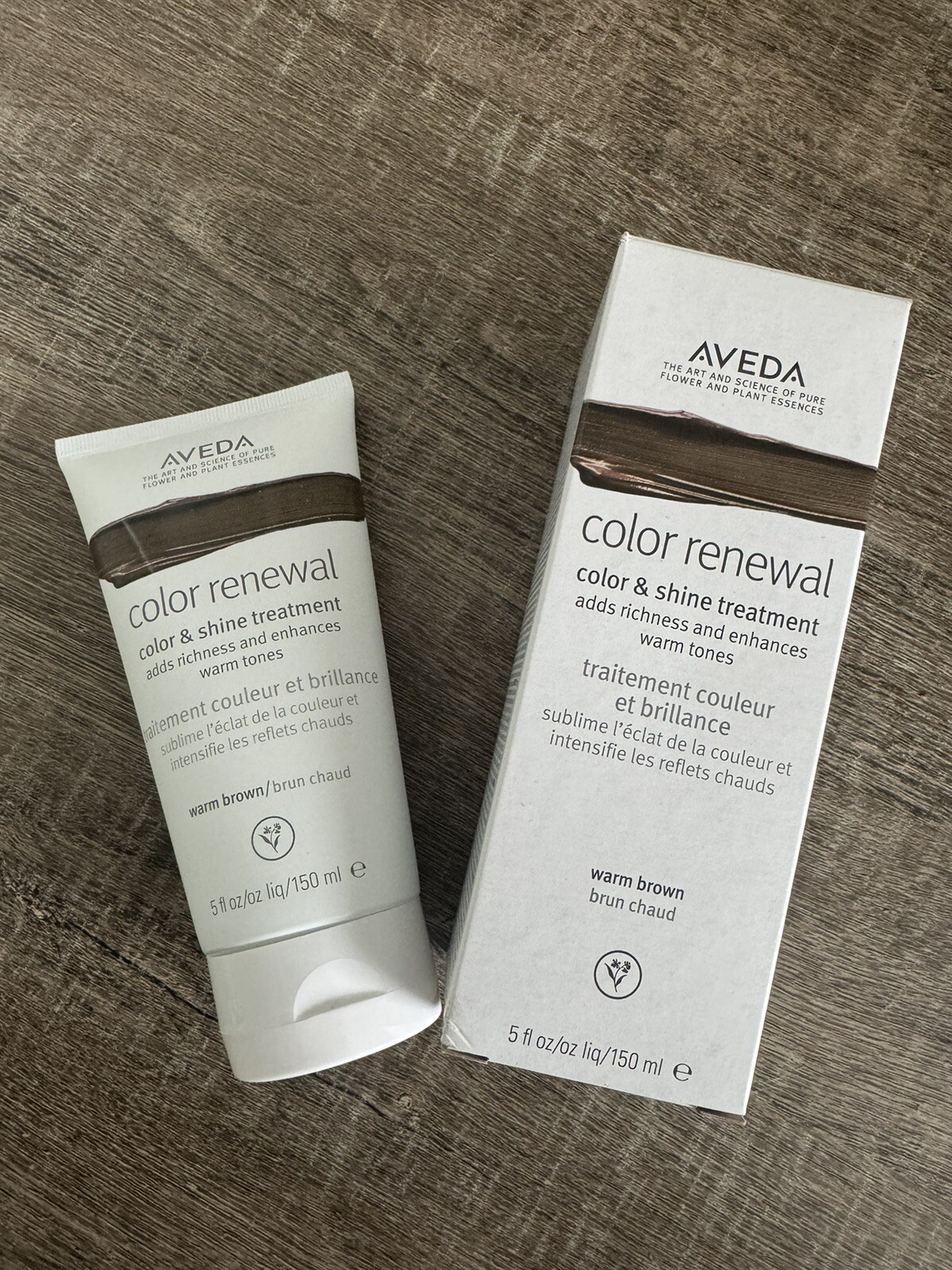 Aveda Color Renewal Color & Shine Treatment WARM BROWN 5 oz/150 ml NEW ...