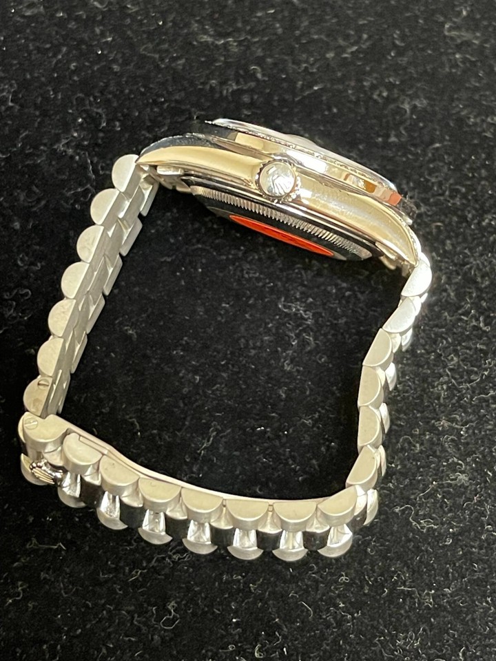 Rolex 1995 Day-Date 18296 Platinum Diamond Dial Bezel Factory Diamond ...