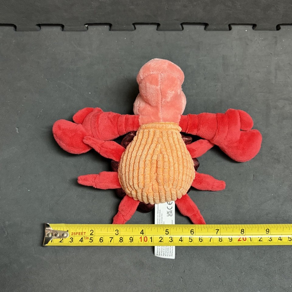 Disney Sebastian Plush Bag Clip Keychain Little Mermaid Metallic Shell ...