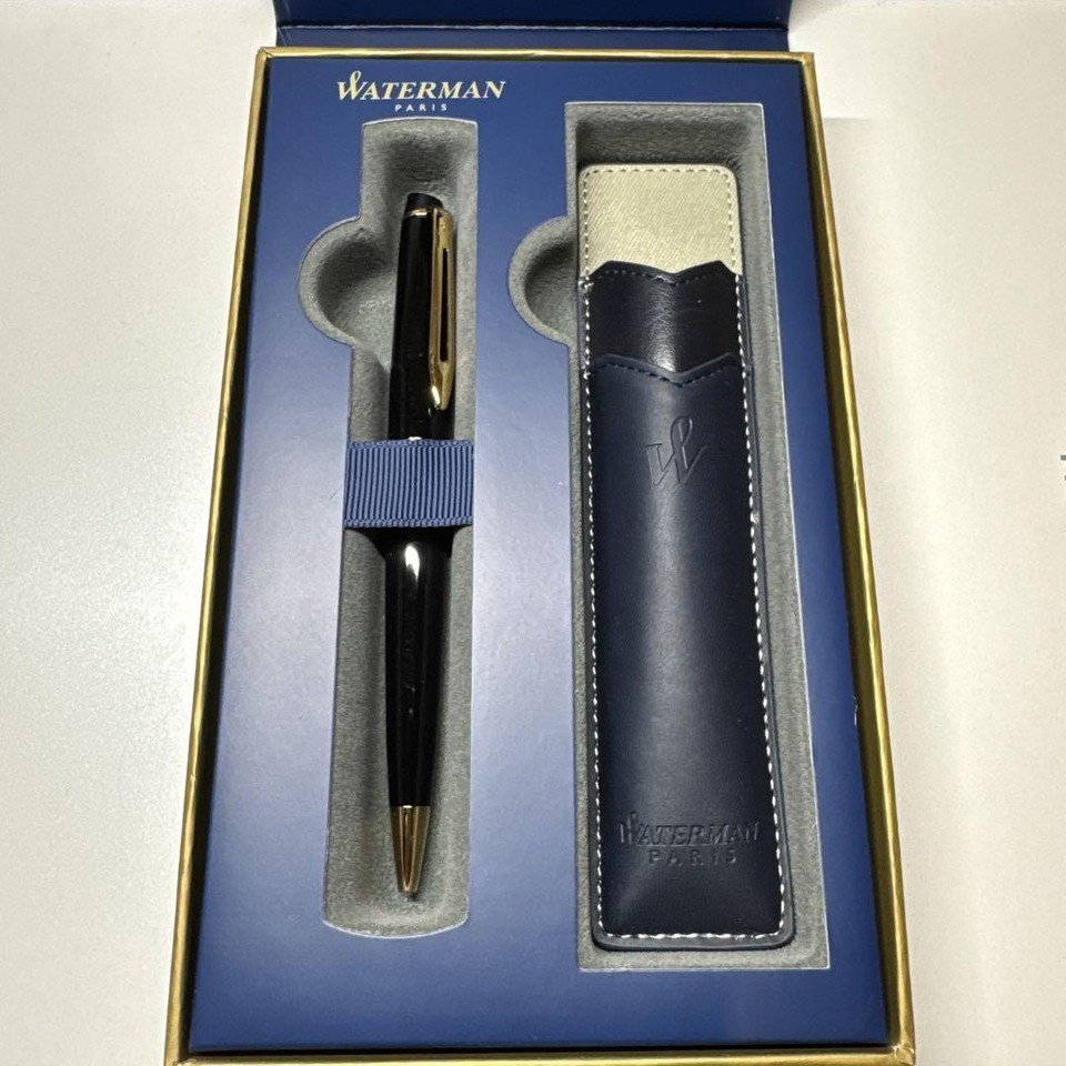 Waterman Ballpoint Pen With Leather Case | eBay