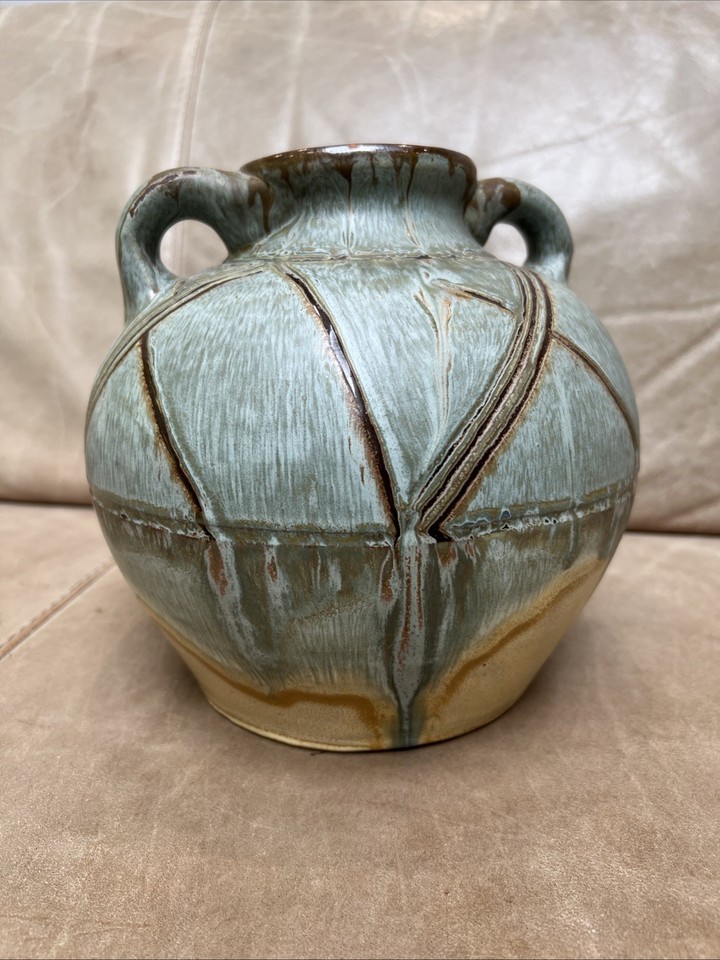 LARGE WESUMA WARE ART POTTERY VASE T W LEMON & SON 20cm Tall Stunning ...