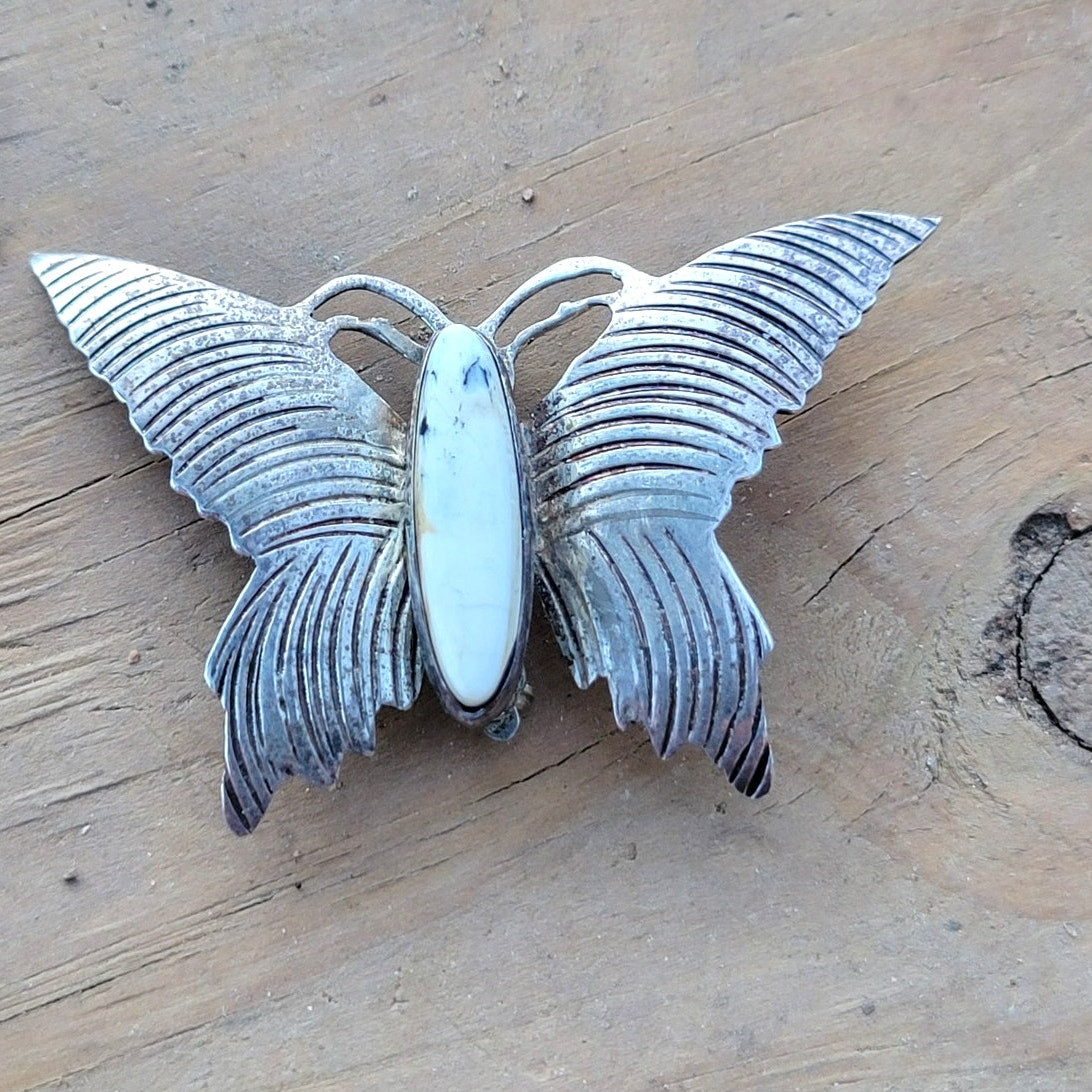G Nelson Sterling Silver Butterfly Brooch, Southweste… - Gem