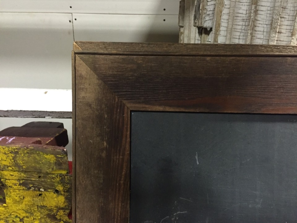 REPURPOSED chestnut BEADBOARD framed w/slate chalkboard insert CHEESE ...