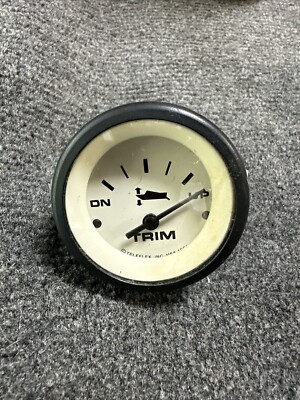 Teleflex Boat Trim Gauge 62572 62574 Driftwood Off white Mercury Yamaha ...