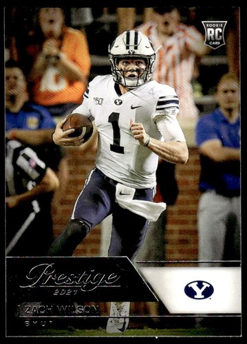 2021 Panini Chronicles Draft 82 Zach Wilson BYU Cougars Football Card ...