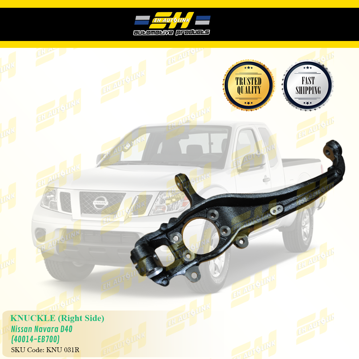 Knuckle For Nissan Navara D40 4WD (Right Side) (40014-EB700) | eBay
