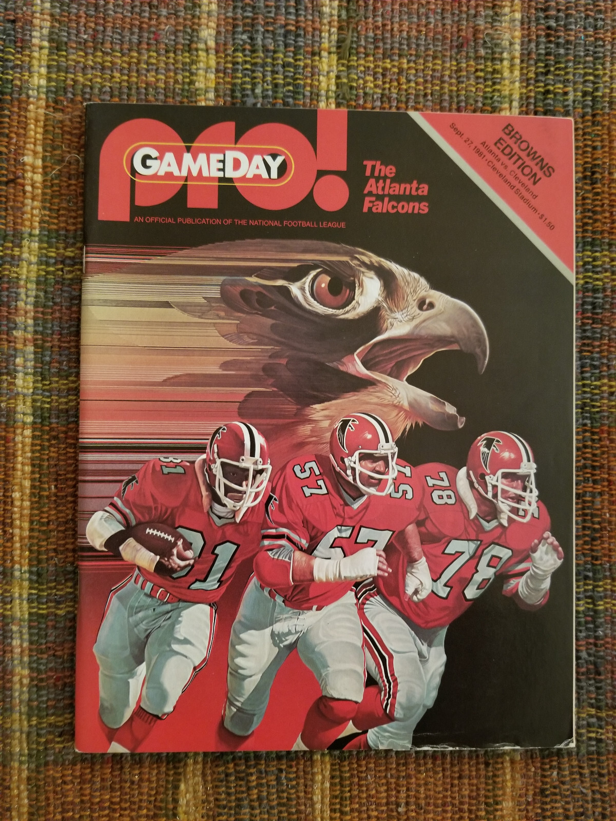 1981 NFL PROGRAM ATLANTA FALCONS AT CLEVELAND BROWNS | eBay