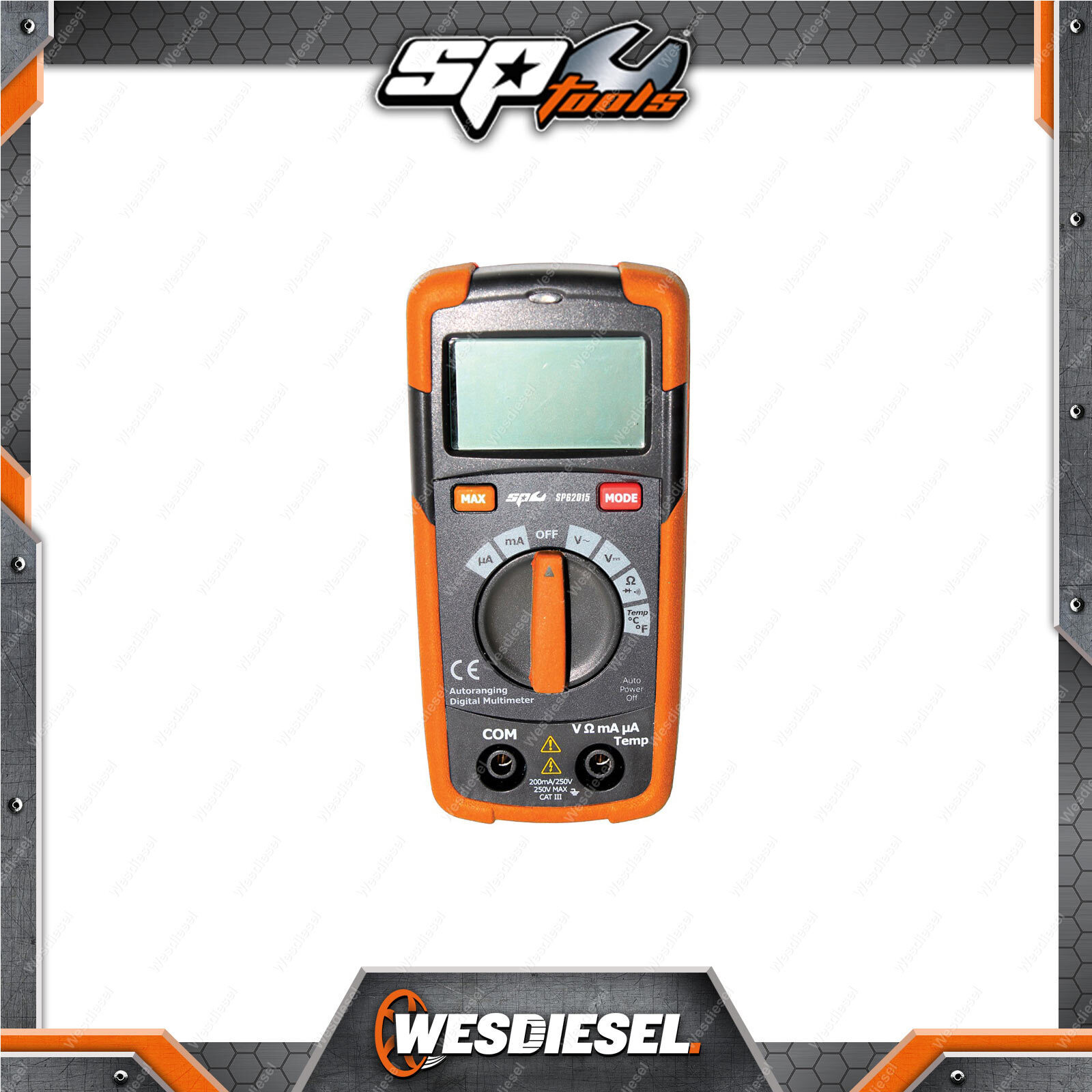 SP Tools Digital Multimeter with Temperature Gauge Pocket Size Data ...