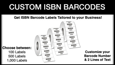 ISBN Barcode Labels CUSTOMIZABLE 2.5 x 1 inch Perforated Barcode Label ...
