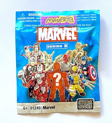 Mega Construx Bloks Marvel Series 2 Blind Bag Wolverine Thor Captain ...