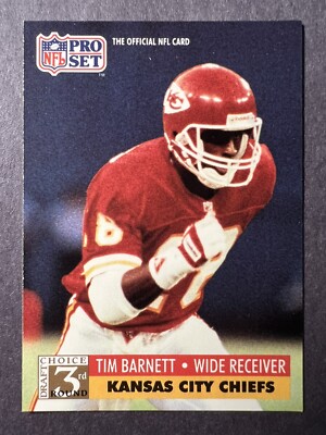 1991 NFL Pro Set Tim Barnett Kansas City Chiefs Card #806 Rookie | eBay