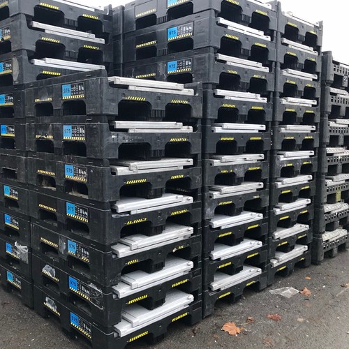 20x PLASTIC STORAGE FOLDING PALLET BOX CONTAINER - MAGNUM FLC K975 ...