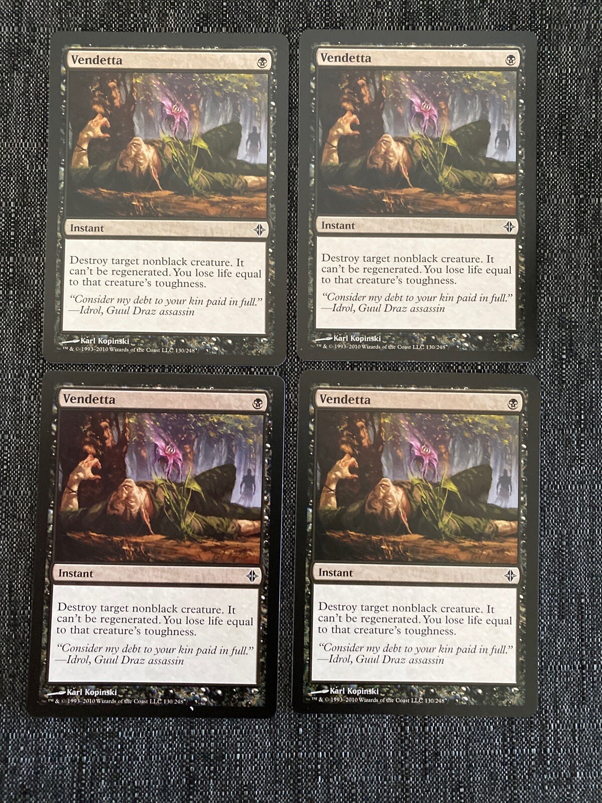 4x Vendetta | NM | Rise of the Eldrazi | Magic The Gathering MTG | eBay