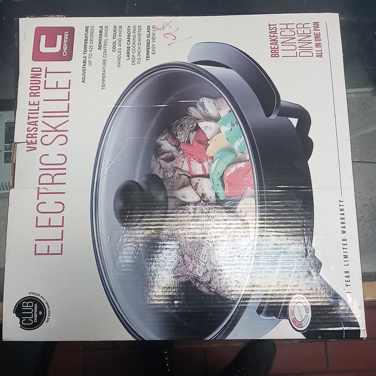 Chefman RJ05-12-RO Round 12 inch Electric Skillet for sale online | eBay