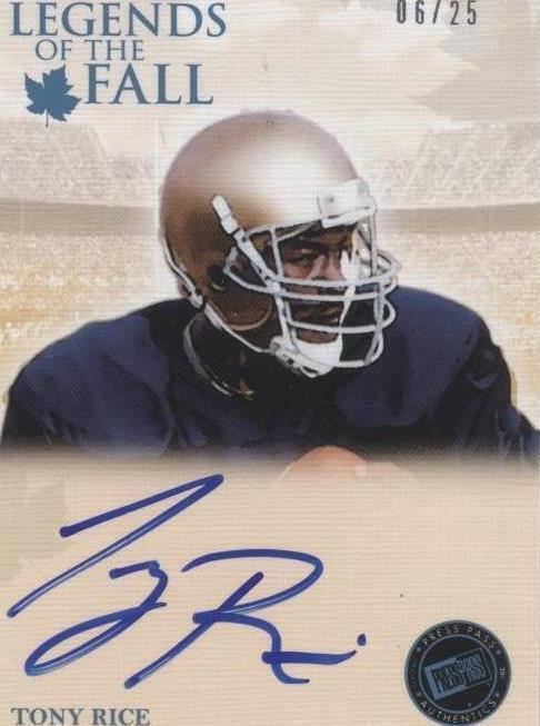 2011 Press Pass Legends - Legends of the Fall Tony Rice #LOF-TR ...
