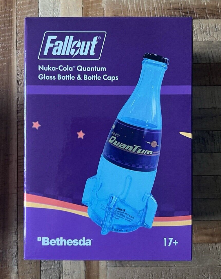 Fallout Nuka Cola Quantum Glass Bottle and 10 Caps - In Hand - New in ...