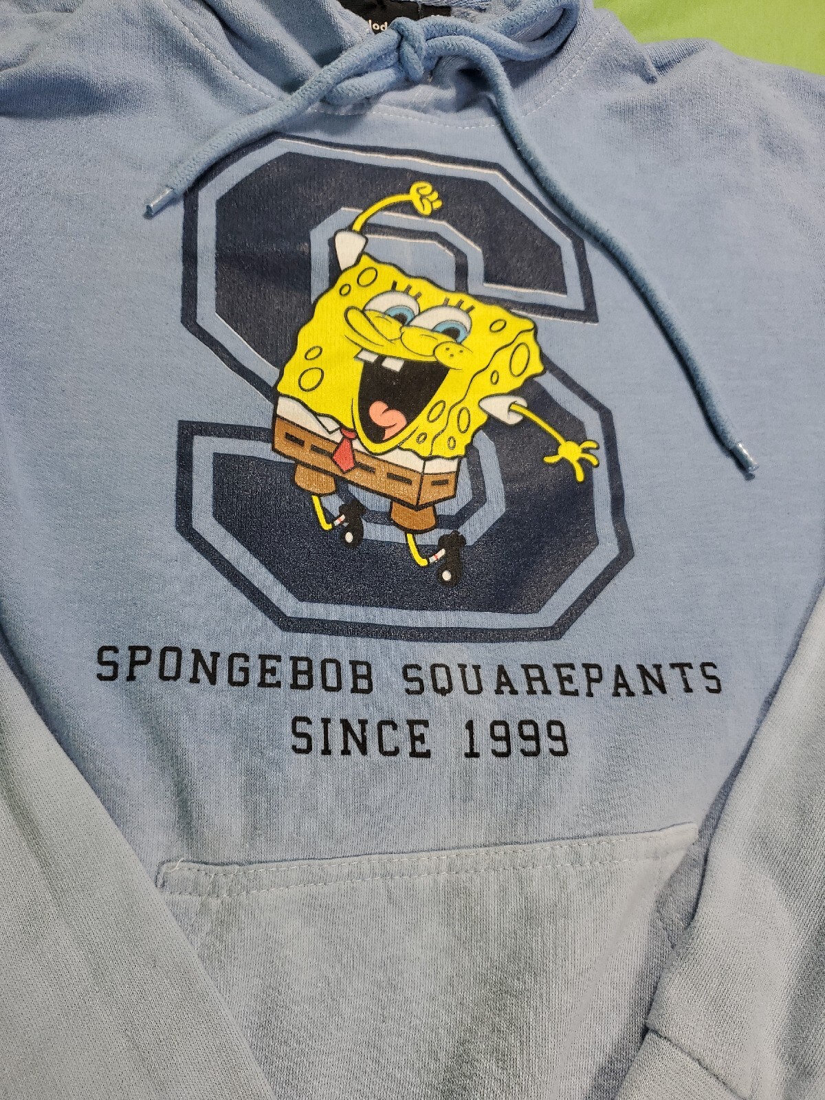 Faded Blue Hoodie Nickelodeon SpongeBob Squarepants '… - Gem