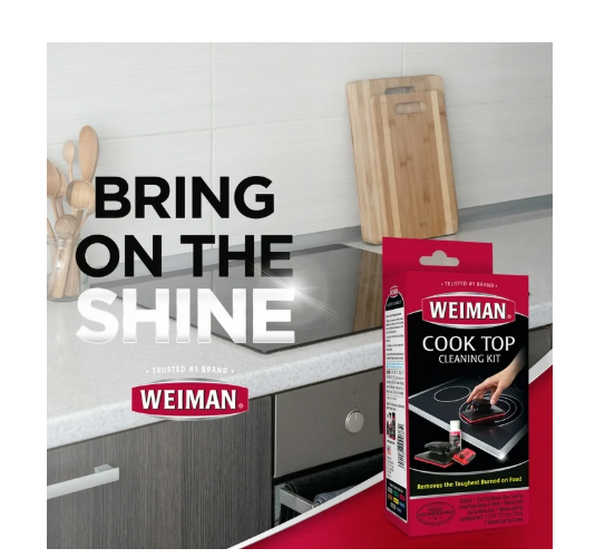 Weiman Glass Ceramic Stove Top Cooktop Surfaces Cleaner Scraper Clean ...